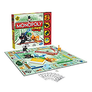 Hasbro Gaming Monopoly Junior Board Game for Kids Ages 5 and Up, 2-4 Players, Family Games
