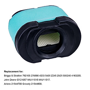 ZLKSKER 792105 Air Filter for B&S 792105 276890 4233 5405 Z245 Z425 J&D GY21057 D160 D170 Lawn Mower Air Cleaner