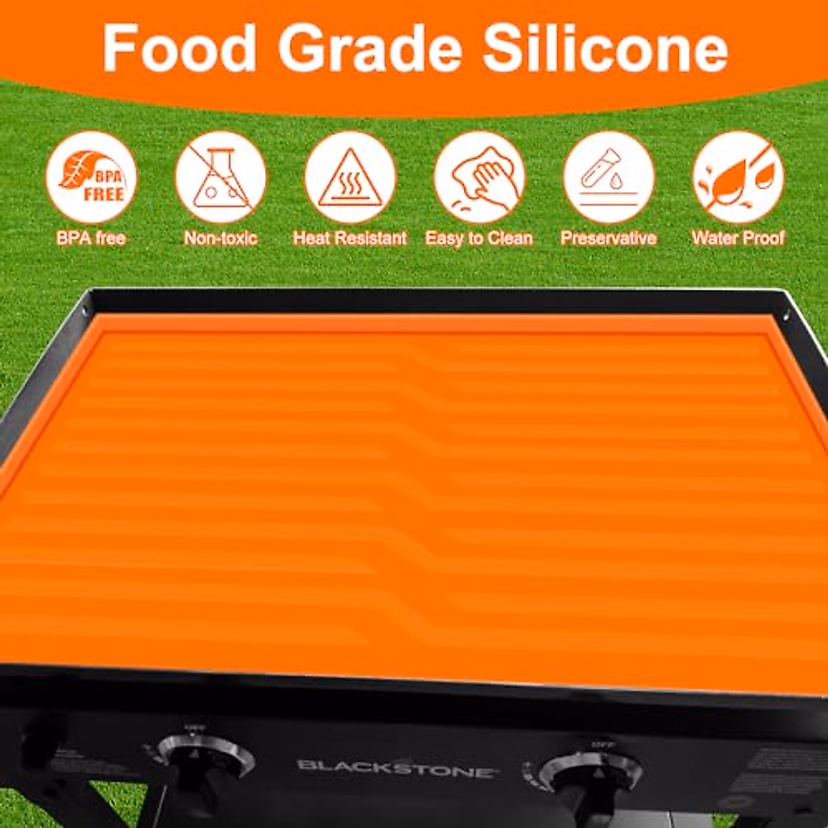 HMGES Silicone Griddle Mat for Blackstone 22inch Grill,Food Grade Reusable Protective Cover for Blackstone 22" Grill Top,Upgraded Thickened Protect Griddle From Dirt&Rust for All Season