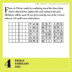 Mensa 365 Brain Puzzlers Page-A-Day Calendar 2022: A brain busting year of tough pangrams, word ladders, logic challenges, number sequences, and more.