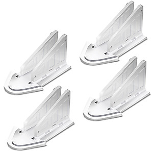 Sliding Door Lock for Kids Safety: 4 Pack Window Locks Child Proof Slide Glass Door Locks, Baby Proofing Closet Cabinet Patio Security Bar, No Drill Toddler Childproof Slider Door Window Stop