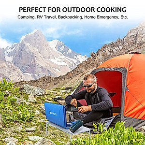 Camplux Camping Stove 20,400 BTU, 1 Grill & 2 Burners Propane Stove for Outdoor Cooking