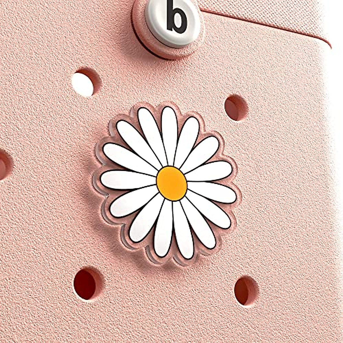 BOGGbeans Daisy Charm for Bogg Bag, Simply Southern Totes, and Similar Styles. Acrylic 3" Flower Charm Accessories for Beach Totes