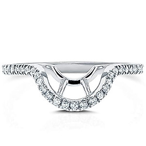 Kobelli Lab Grown Diamond Notched Basket Curve Wedding Band 1/4 CTW 14k White Gold (DEF/VS), 5