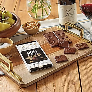 Lindt EXCELLENCE 90% Cocoa Dark Chocolate Bar, Dark Chocolate Candy, 3.5 oz. (12 Pack)