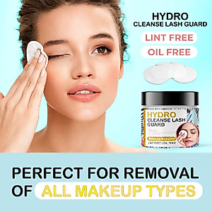 Lyon Lash Make Up Remover Cleaning Pads for Eyelash Extensions (30 Pcs)| Lint Free Silicon Pads| No Damage to Lash Extensions| Waterproof Makeup Removal & Facial Cleansing| Eyelash Extension Supplies