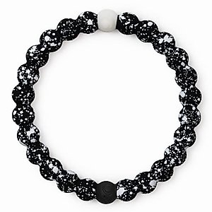 Lokai Silicone Beaded Bracelet for Women & Men, Black Splatter - Medium, 6.5 Inch Circumference - Silicone Jewelry Fashion Bracelet Slides On for Comfortable Fit