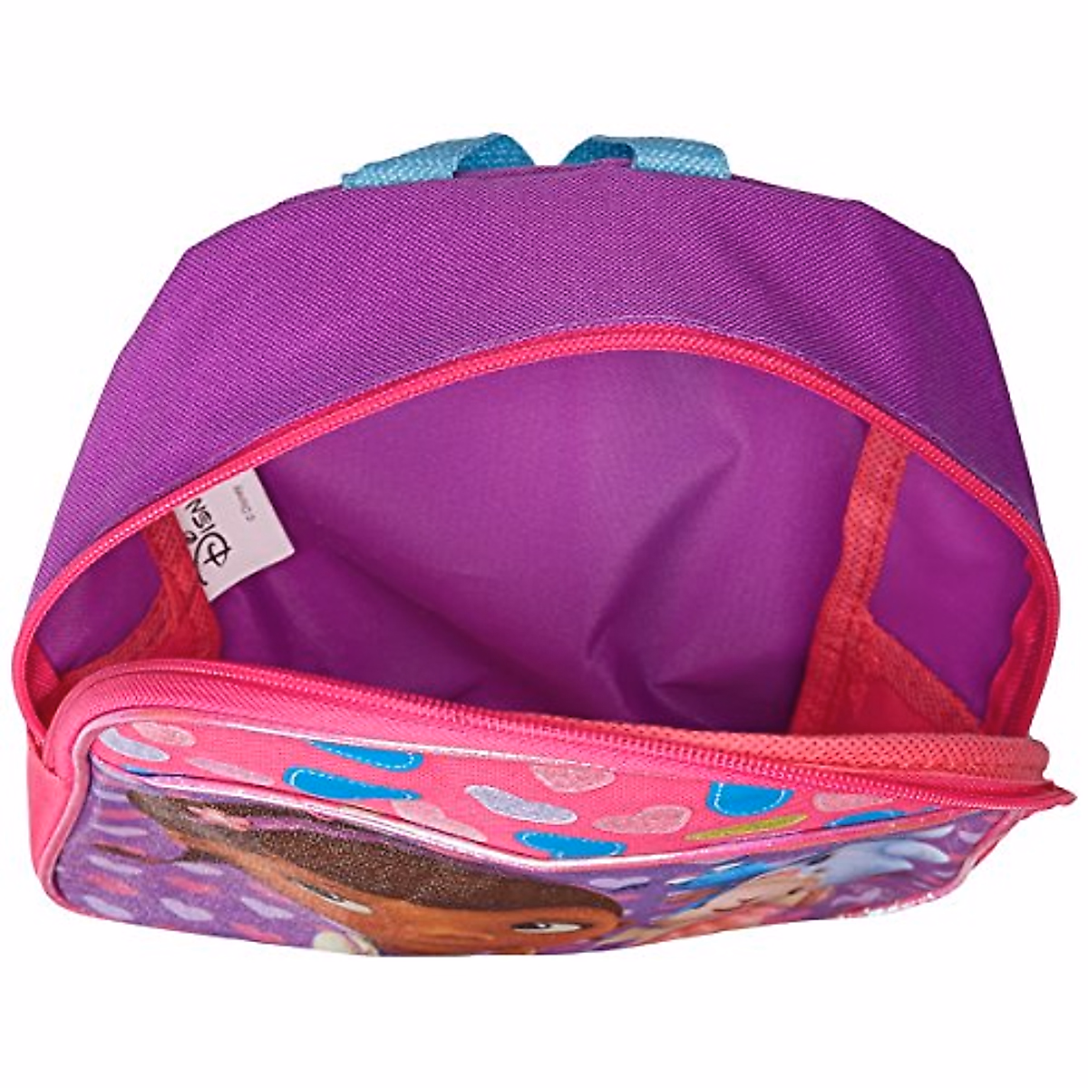 Disney Girls' Doc McStuffins Miniature Backpack, HOT Pink/Purple/Blue, 11" X 9" X 2.75"
