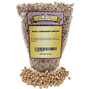 Mini Cinnamon Drops, Bulk Size, Baking Chips (1 lb. Resealable Zip Lock Stand Up Bag)