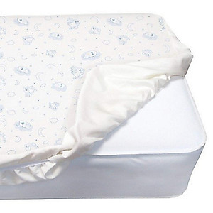 Serta Perfect Sleeper Deluxe Quilted Fitted Crib Mattress Pad, White