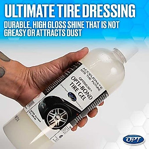 Optimum Opti-Bond Tire Gel – 32 oz., Long Lasting Tire Dressing; Water Based Tire Gel Spray; Vinyl, Plastic, Tire and Trim Dressing; Great for Tire Shine, Vinyl Trim Care, and Dashboard Protection