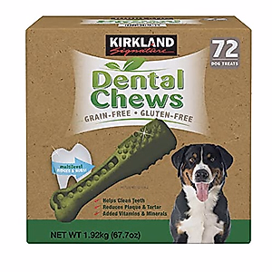 Kirkland Signature Dental Chews Plus Glucosamine & Omega 3 & 6 Fatty Acids, Chicken Flavored