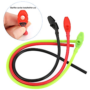 Peep Sight Tubing for Compound Bow Pull line peep Sight Silicone Peep Sight Tubing Replacement with 5 Size Inner Core 6X/8X Clarifier Aperture Lens (Green, 6X)