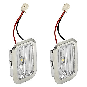 2pk-W10843339 W10908166 W11462342 W10607479 refrigerator led light For kitchenaid Whirlpool LED Light Module Assembly Chrome Frame AP6989197 and PS16218086