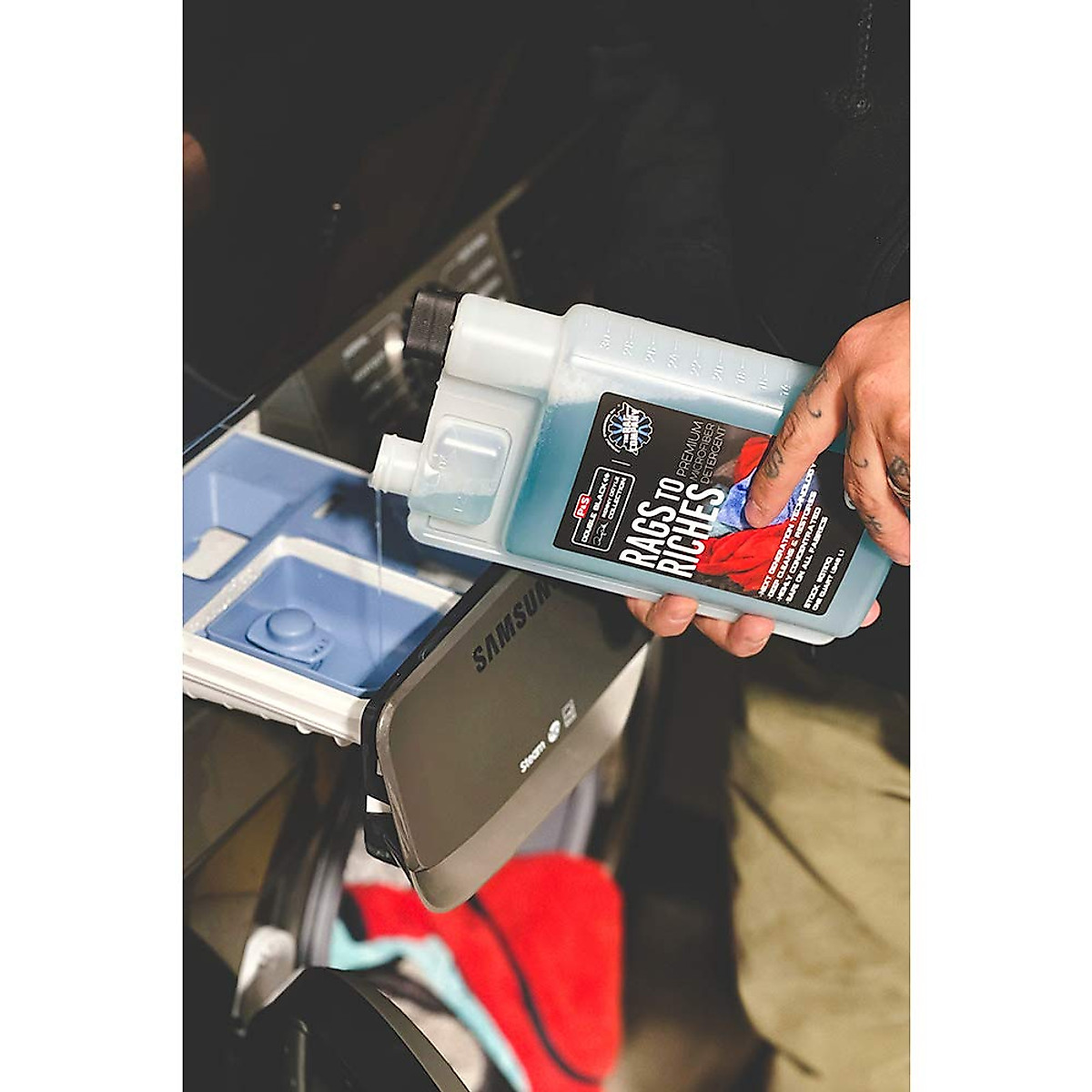 P & S PROFESSIONAL DETAIL PRODUCTS - Rags to Riches - Premium Microfiber Detergent, Deep Cleans and Restores, Safe on All Fabrics, Highly Concentrated, Next Generation Cleaning Technology (1 Gallon)