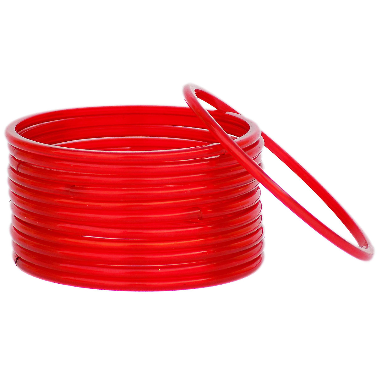 JD'Z Collection Indian Glass Bangle Set For Girls & Women Traditional Bollywood Fashion Jewelry Glass Bangles for Dailywear,Ethnic Wear Bangles Set of 12 (Red 2.6)