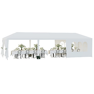 BBBuy 10'x30' Outdoor Party Wedding Tent Canopy Waterproof Camping Gazebo BBQ Shelter Pavilion Heavy Duty, 8 Removable Sidewalls (10x30)