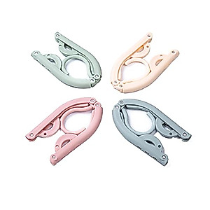 WOIWO 8 PCS Portable Folding Clothes Hanger Creative Travel Easy to Carry Clothes Hanger for Adults and Children