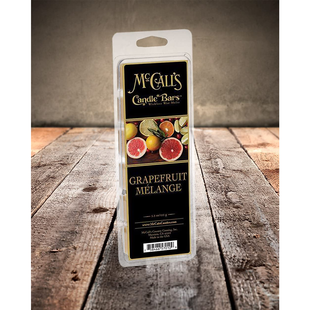 McCall's Candle Bars | Grapefruit Mélange | Highly Scented & Long Lasting | Premium Wax & Fragrance | Made in The USA | 5.5 oz