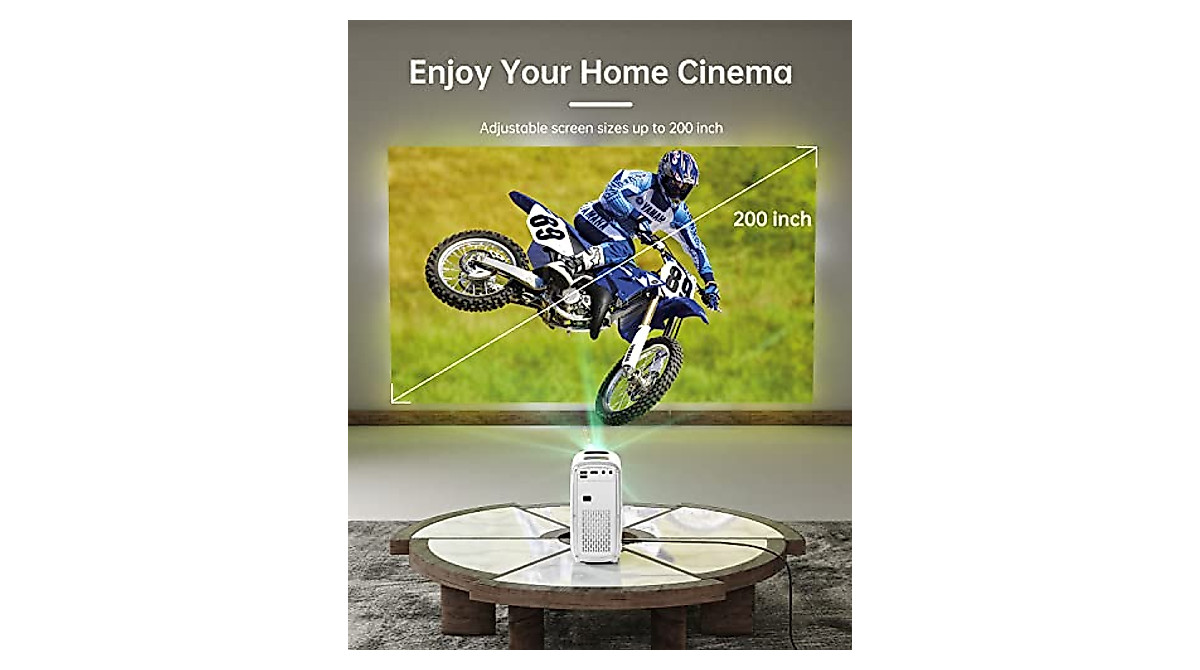 Mini Bluetooth Portable Movie Projector - HISION 1080P Projector 4K ...