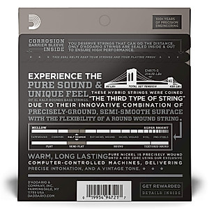 D'Addario XL Half Rounds Bass Guitar Strings - ENR71-5 - 5 String - Long Scale - Regular Light, 45-130