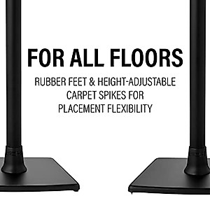 Sanus Wireless Speaker Stand for Sonos Era 100™ - Pair (Black) |, Perfect Stand Setup for Easy and Secure Mounting of New Sonos Era 100™ Speakers - OSSE12-B2