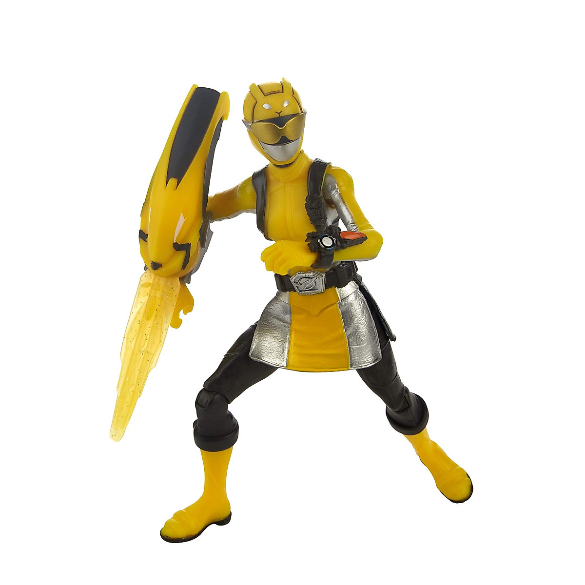 Power Rangers Beast Morphers Yellow Ranger 6" Action Figure Toy Inspired by The TV Show