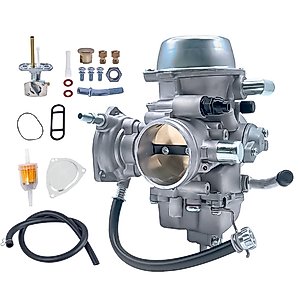 YFM600 Carburetor Carb Kit for Yamaha Grizzly 600 660 YFM600 YFM660 with Fuel Switch Valve Petcock ATV Carb