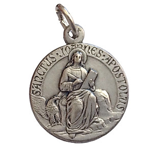 I G J Saint John the Apostle and Evangelist Silver Medal - The Patron Saints Medals