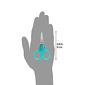 Beaditive Detail Craft Scissors Set (2 Pc.) Curved and Straight, Sharp, Compact | Sewing, Embroidery, Paper Cutting, Crafting | Stainless Steel | Protective Cover