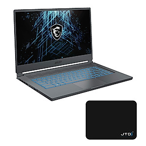 MSI Stealth 15M 15.6" FHD 144hz Gaming Laptop, Core i7-11375H, Discrete NVIDIA GeForce RTX 3060 (64GB DDR4 RAM | 2TB PCIe SSD) 720p Camera, Windows 10 Home Bundle with JTD Pad