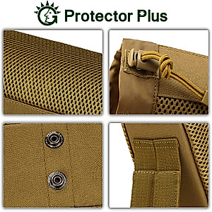 Protector Plus Tactical Water Bottles Pouch Military MOLLE Mesh Kettle Holder Bag H2O Drinks Carrier Case, Black