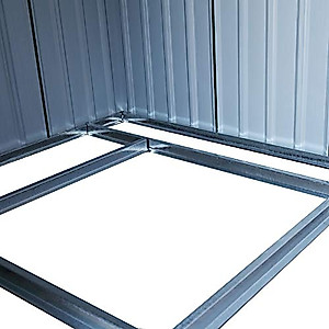 JAXPETY 4.2' x 9.1' Outdoor Storage Shed Garden Utility Tool Storage House Backyard Lawn with Sliding Door, Green