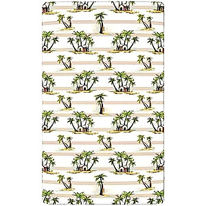 Exotic Themed Fitted Mini Crib Sheets,Portable Mini Crib Sheets Soft Toddler Mattress Sheet Fitted - Crib Mattress Sheet or Toddler Bed Sheet,24“ x38“,Multicolor