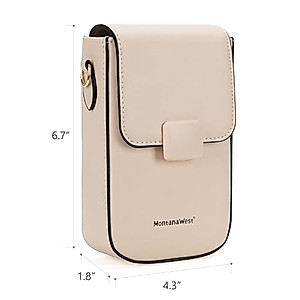 Montana West Cell Phone Purse Small Crossbody Bags for Women Cellphone Wallet with RFID Blocking Credit Card Slots MWC-204BG