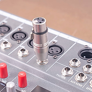 Smithok 4 Pack XLR Female to 1/4" TRS Adapter, Balanced Female XLR to Quarter Inch 6.35mm Male Adapters