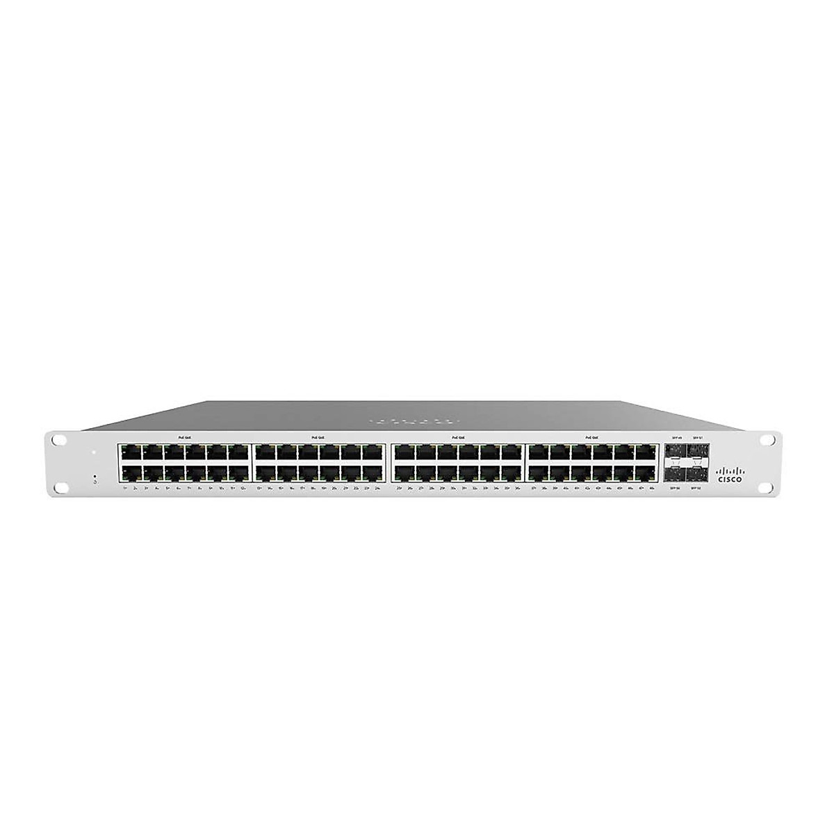 CISCO DESIGNED Meraki Cloud Managed MS120-48FP 740W PoE Switch - 48x 1GbE Ports, 4 x 1GbE SFP Uplink, 104 Gbps Switching Capacity (MS120-48FP-HW)