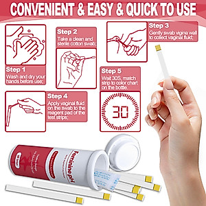 50ct Vaginal pH Test Strips for Women, Easy to Use for Quick & Accurate Results - pH Balance Test Strips for Women to Monitor Feminine Hygiene & Detect Any Imbalances, Easy to Read Results