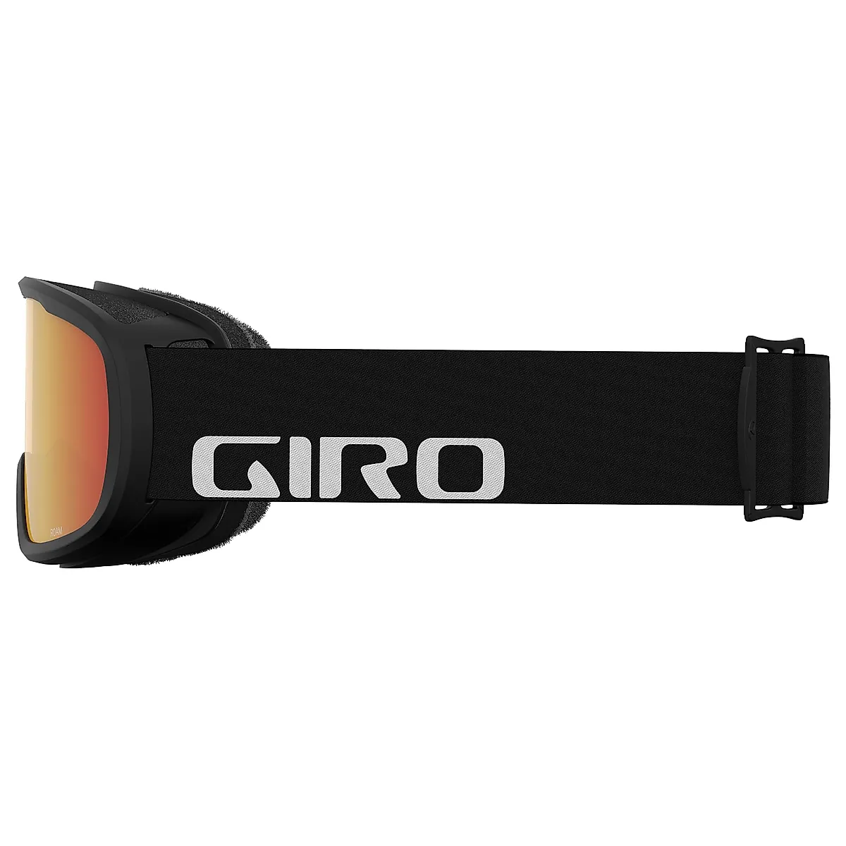 Giro Roam Asian Fit Ski Goggles - Snowboard Goggles for Men, Women & Youth - Black Wordmark Strap with Amber Scarlet/Yellow Lenses