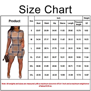 MRSYVES 2 Piece Outfits for Women Short Sleeve Side Split Pullover Shirts and Bodycon High Waist Leggings Pants Short Khaki 3XL