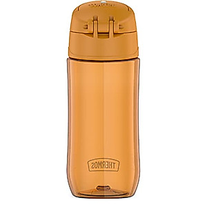 THERMOS FUNTAINER 16 Ounce Plastic Hydration Bottle with Spout, Tangerine