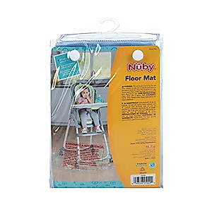 Nuby Floor Mat, Clear Circle, Protect Floors from Spills & Messes, Waterproof, 50"