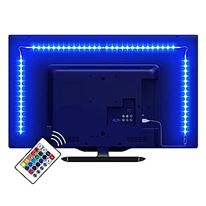 LE LED Strip Lights for TV,6.56Ft RGB Color Changing TV Backlights with Remote, Christmas Gifts for Men & Women, USB Powered Bias Lighting for 32-65 Inch TV, PC, Mirror, Home, Wall Decorations