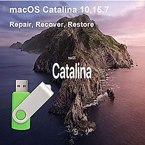 Bootable USB Stick for macOS Catalina 10.15.7 USB Flash Drive for Full OS Recovery, Upgrade Reinstall System Install USB 16GB, Green