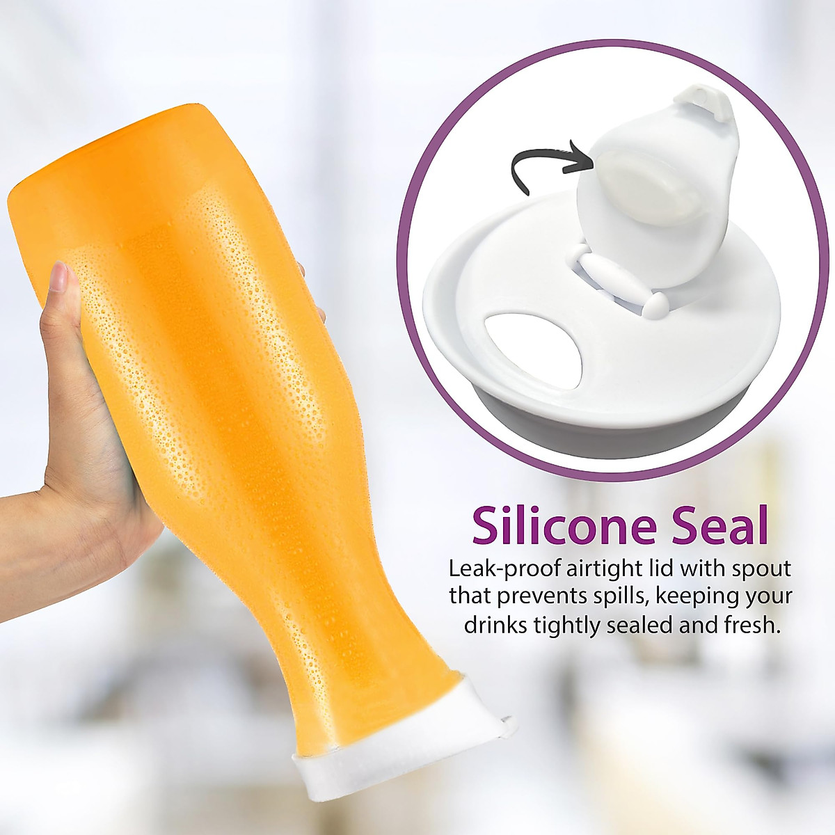 DilaBee Plastic Water Pitcher With Lid (32 Oz) Round Carafe Pitchers for drinks, Milk, Smoothie, Iced Tea, Mimosa Bar - Juice Containers with Lids for Fridge - BPA-Free (2-Pack) - Not Dishwasher Safe