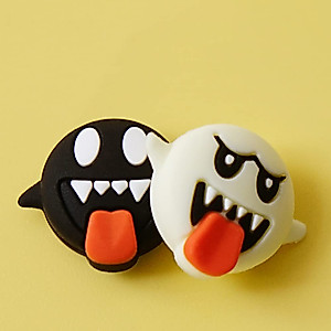 PERFECTSIGHT Halloween Skull Thumb Grip Caps for Playstation 4/5, PS5, PS4, Xbox Series X/S, Xbox One, Switch PRO Controller, 4PCS Kawaii Soft Rubber 3D Analog Thumbsticks Grips Joystick Cover