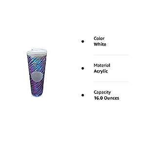 Starbucks 2022 Holiday Candy Cane Swirl Acrylic Tumbler 16oz Grande (White)