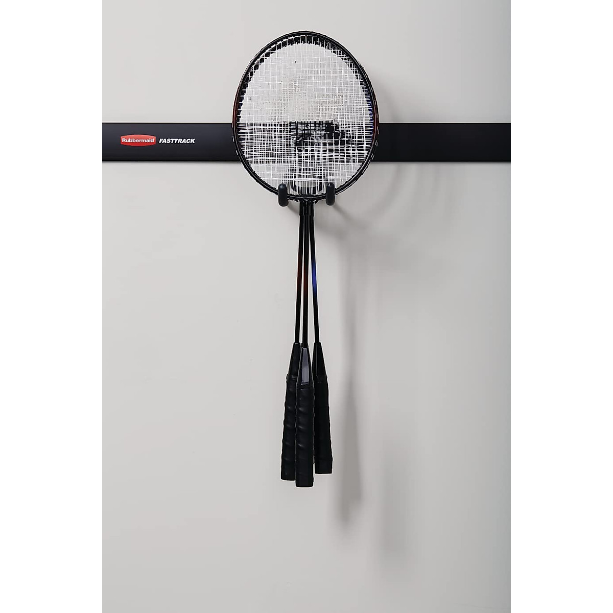 Rubbermaid Rail Garage Organization Multi-Purpose Hook, Wall Mounted Storage System, Direct Mount into FastTrack Garage Rail, Holds up to 50 pounds - Satin Nickel (1784459)