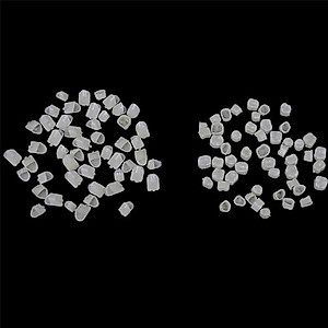 120 Pieces Fake Tooth Cap Crown Veneers Front Back Anterior and Molar Posterior Teeth with Thermal Beads Cap Filler for Teaching or DIY (50pcs Front and 70pcs Back)