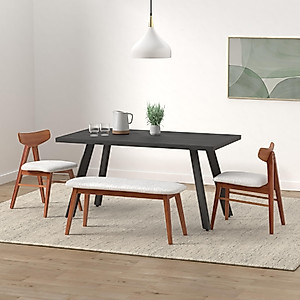 Best Choice Products Extendable Dining Table 47 to 63in Modern Large Expanding Kitchen Table up to 6 People w/Leaf Extension, 2 Locks, 132lb Capacity - Black